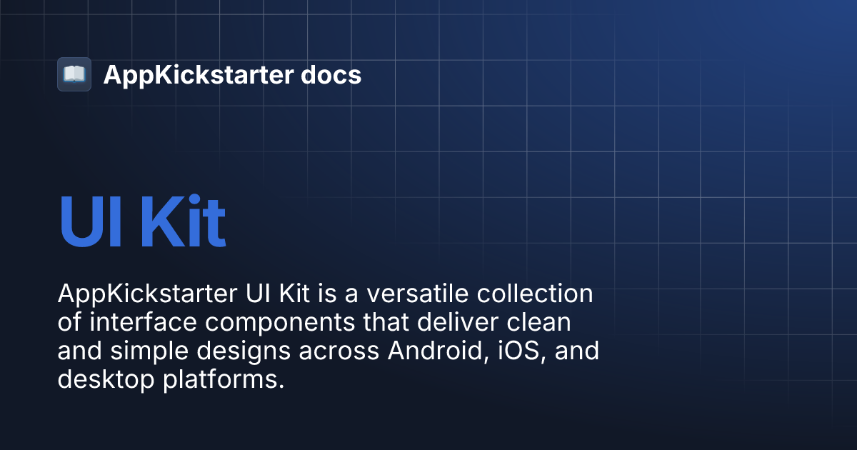 UI Kit | AppKickstarter docs